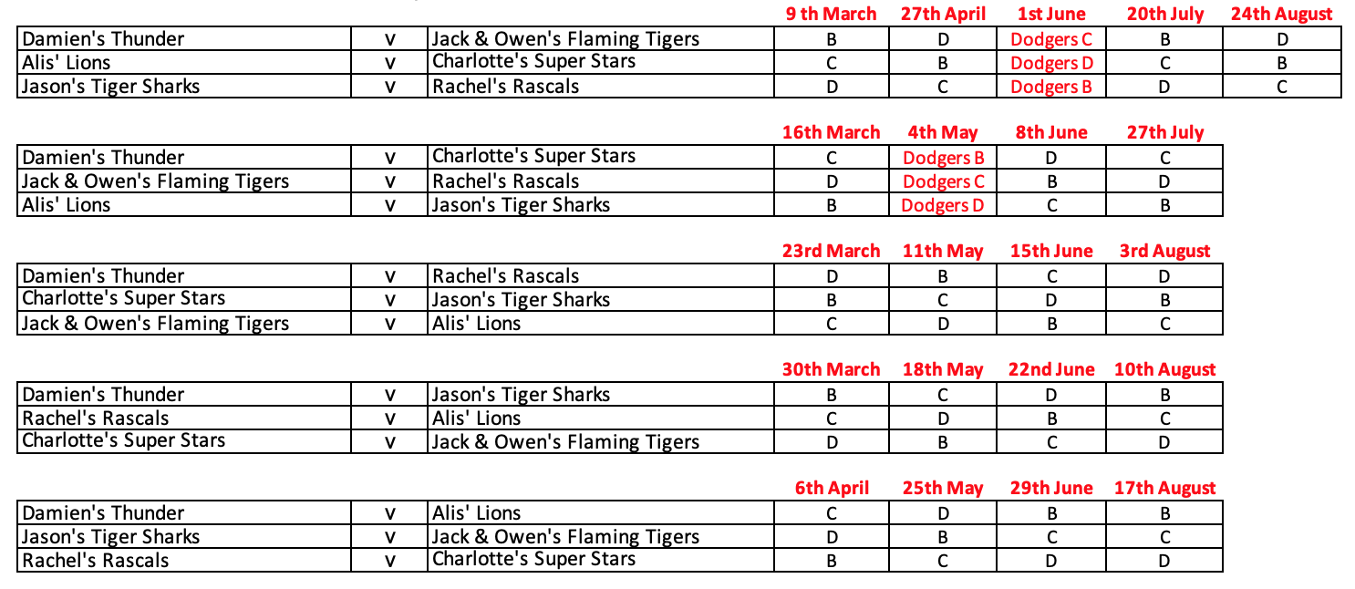 Tigerstix Rookies Draw 2019 – Tigerstix Hockey Club
