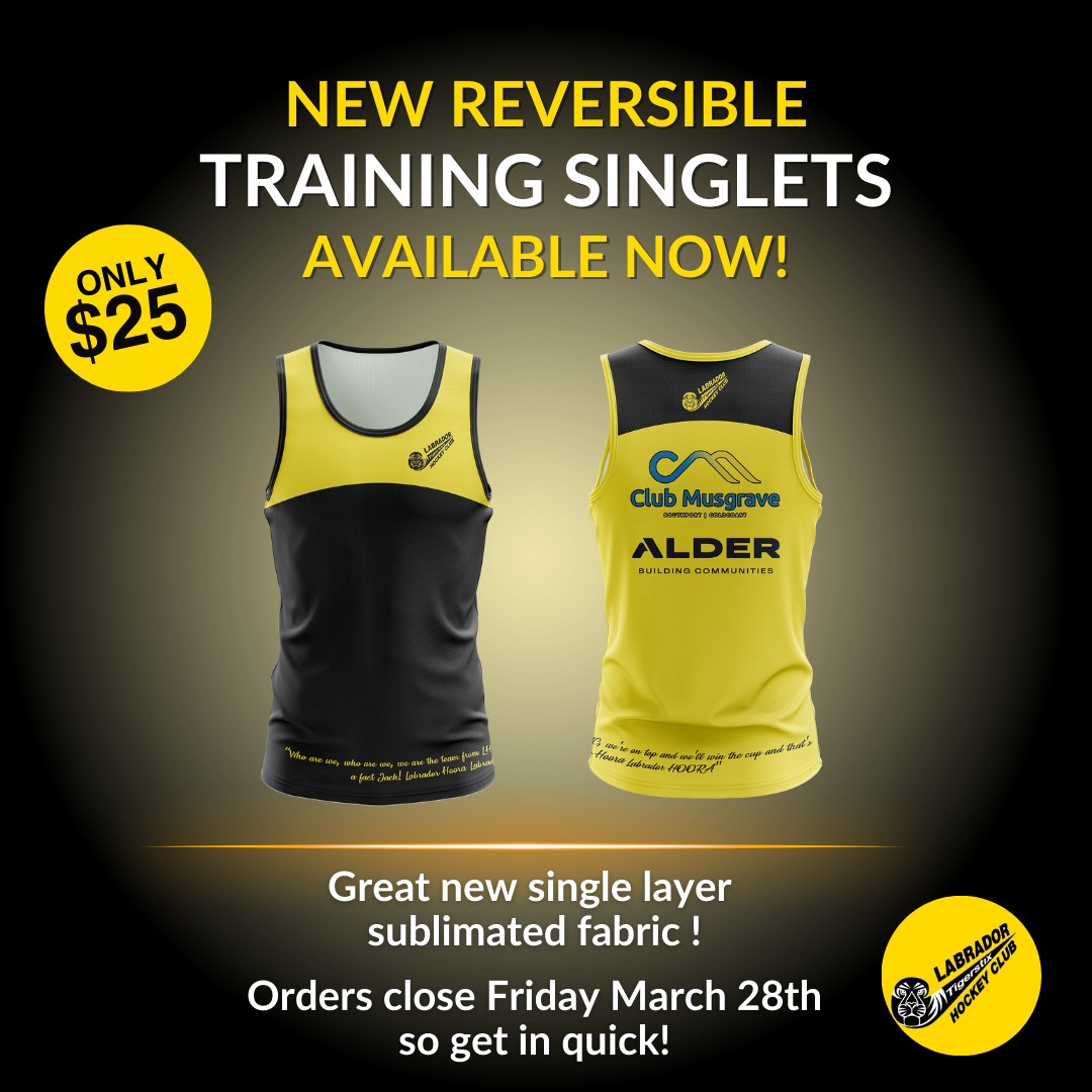 New Training Singlets Available Now! – Tigerstix Hockey Club