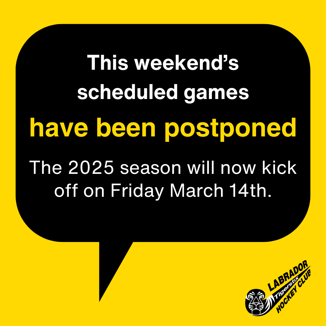 2025 Season will now commence Friday March 14th – Tigerstix Hockey Club